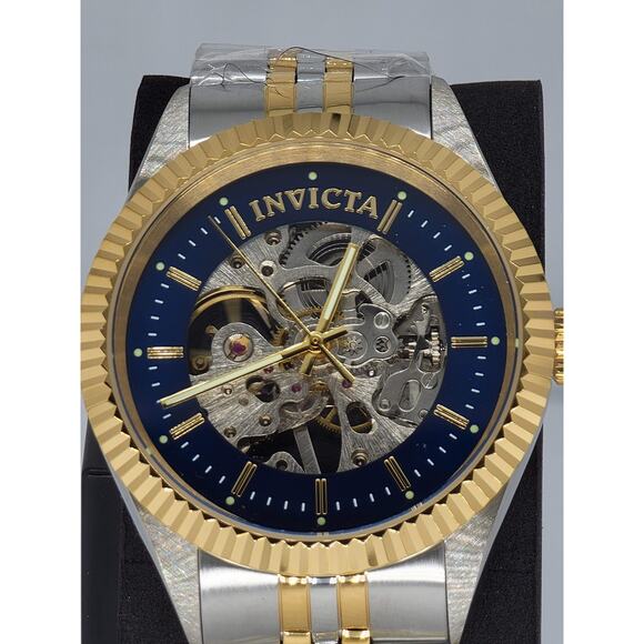 Invicta | Accessories | Invicta Specialty Hand Wind Blue Skeleton Dial ...